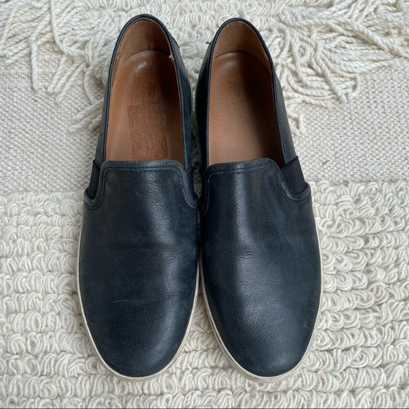 Frye | Shoes | Frye Black Leather Distressed Dylan Slipon Sneakers 1 ...